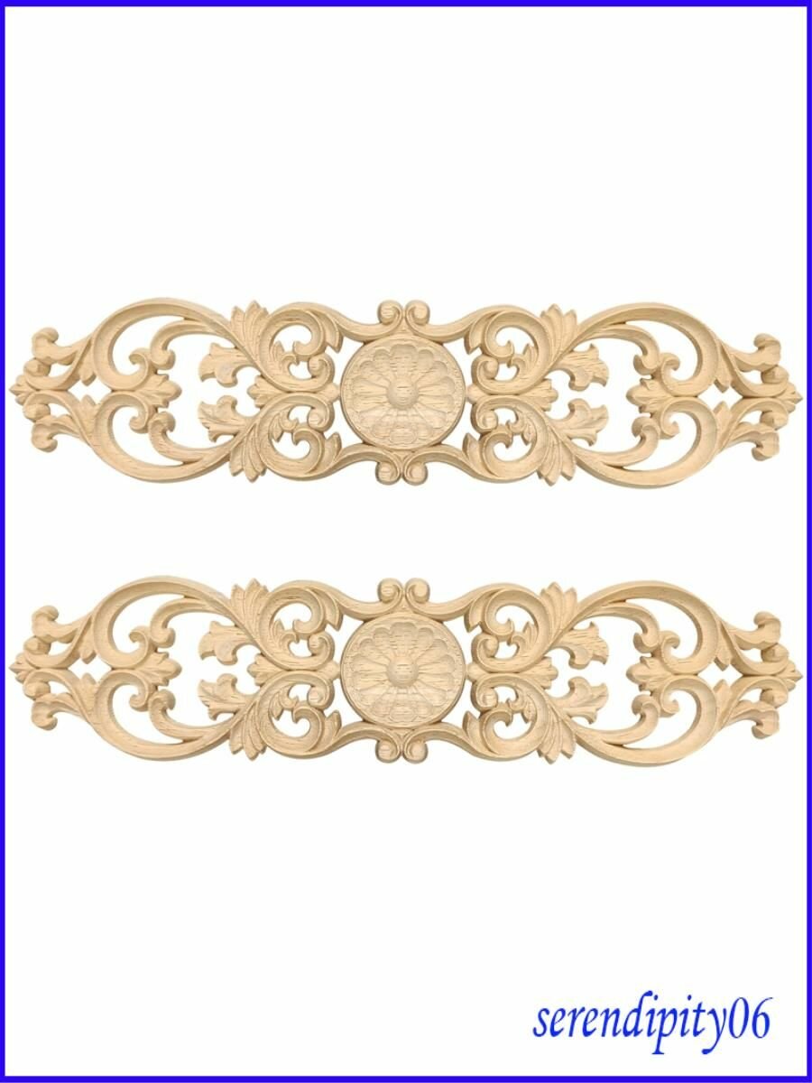 C0OZO2-30 см x 7 резьба по дереву наклейки резной уголок цветок украшение дома дверь шкафа кровать декоративная накладка деревянная аппликация