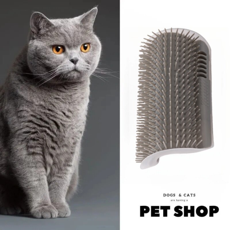 Чесалка для кошек на стену , фиксируется в углу, снимает зуд, чесалка для кошек угловая