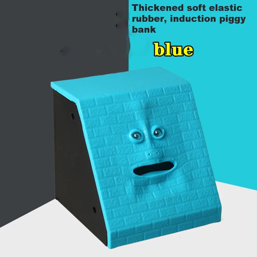 Электрическая копилка ZJMZYM человеческое лицо Синий, Blue A