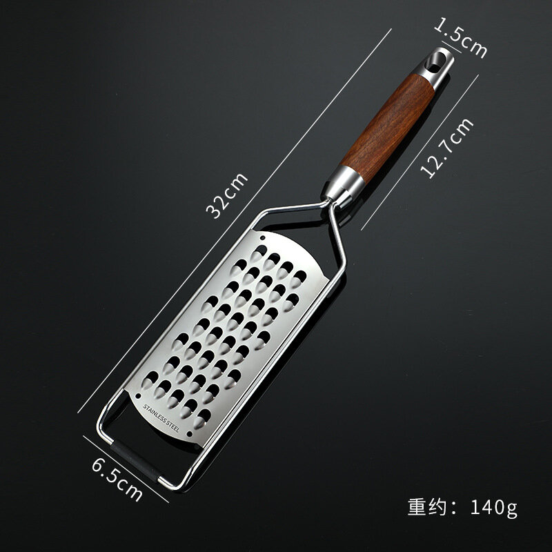 Терка из нержавеющей стали с деревянной ручкой для цедры лимона, выпечки, сыра, шоколада и овощей