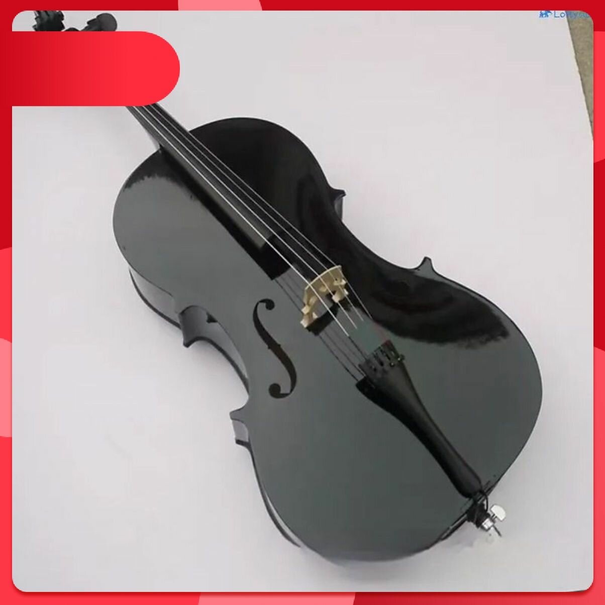 Виолончель стартовый набор 4/4 глянец мат черный полный комплект футляр смычек канифоль дерево-liu1978