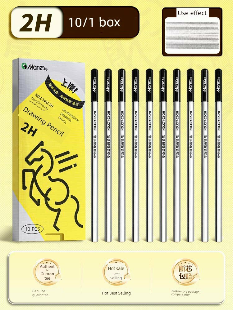 Marley Sketch Pencils Charcoal Pencils for Art Students 2B4B6B8B14B Professional-Grade Sketch Pen Tool Set Hb Drawing