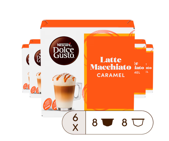 Кофе в капсулах Nescafe Dolce Gusto Latte Macchiato Caramel 6x16 капсул