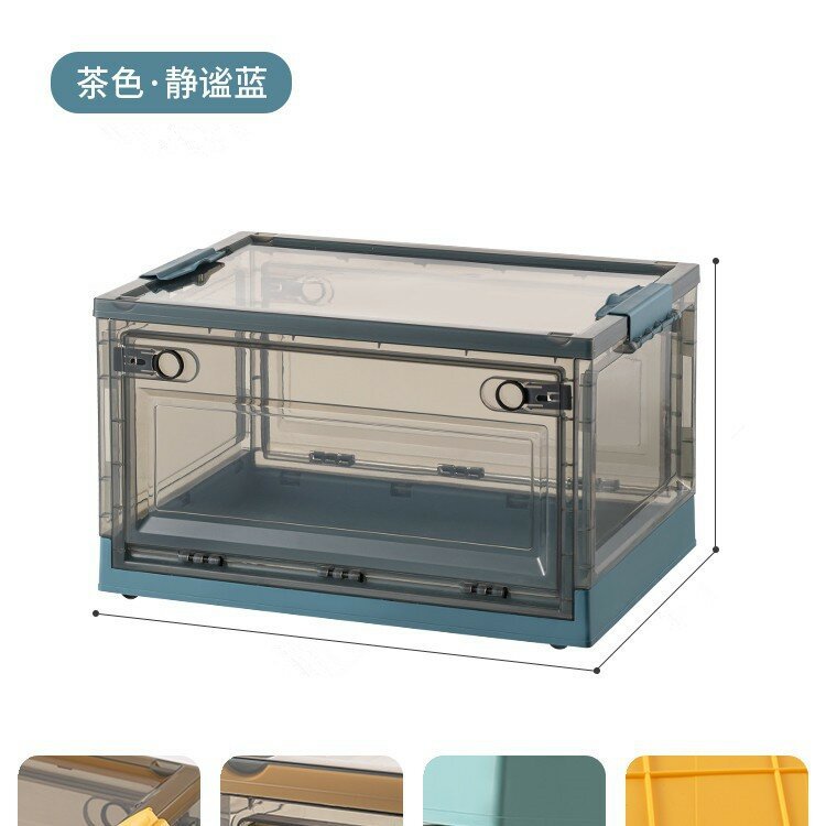 2026 Новейшая коробка для хранения, трехдверный органайзер для одежды, складная коробка для хранения книг для студентов, прозрачная коробка для хранения игрушек