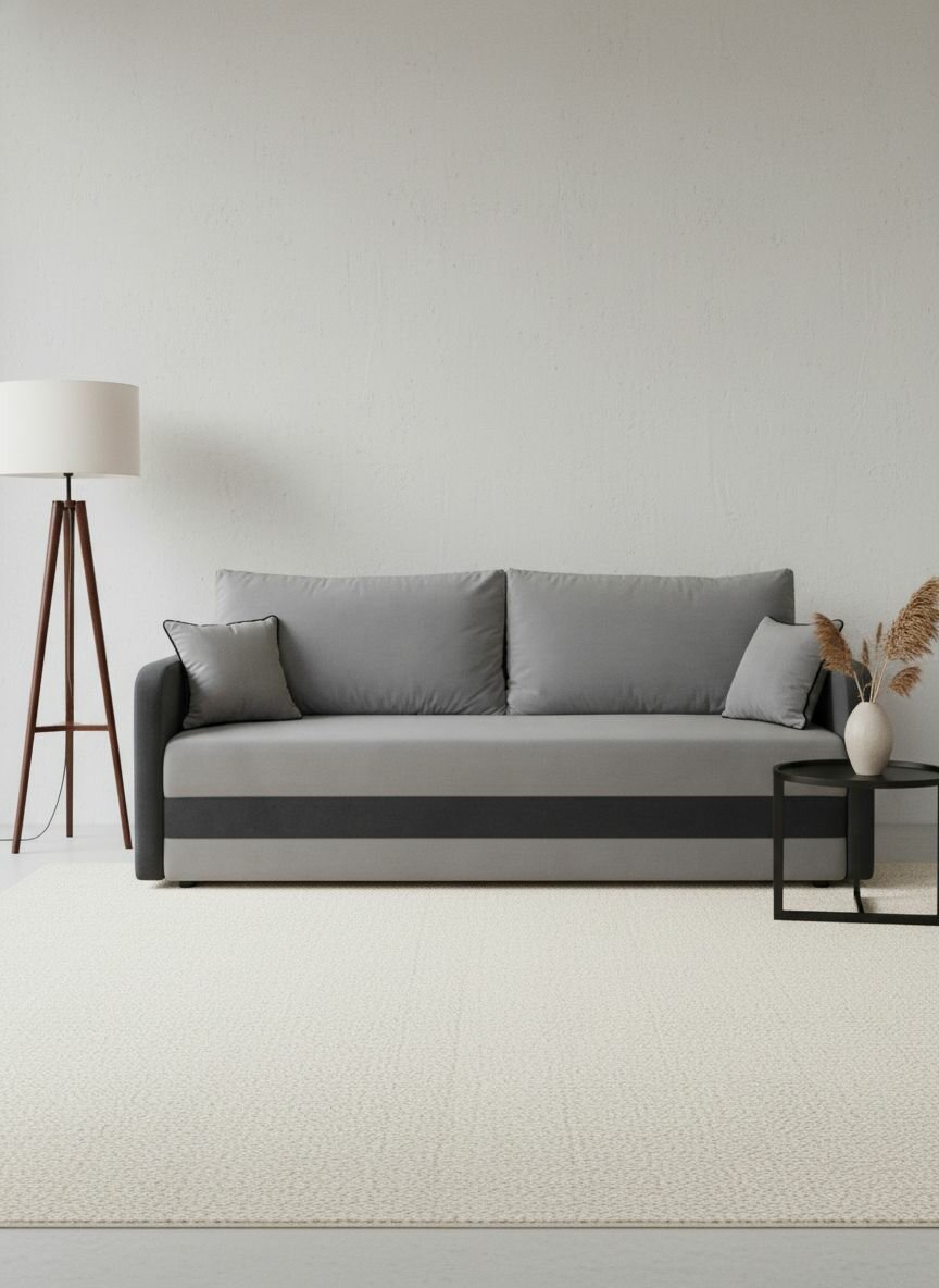 Sofos Диван кровать раскладной Бостон 215х102х85см на кухню с ящиком для хранения, механизм-еврокнижка Ultra grey grafit