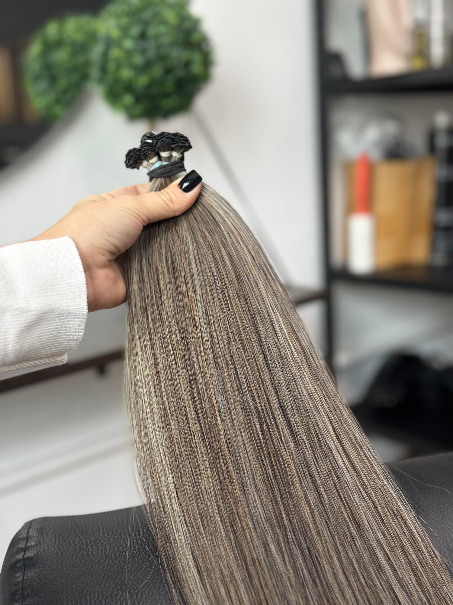 Волосы для наращивания, натуральные 250 прядей - 50 см , закапсулированы