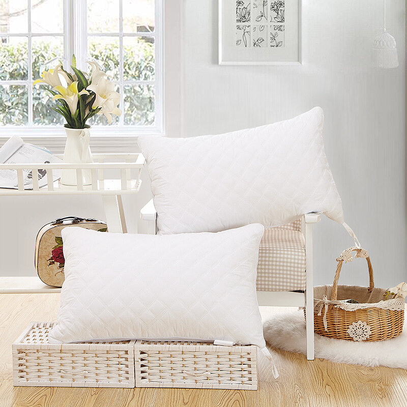 Моющаяся подушка из перьевого вельвета для пятизвездочных отелей, полный хлопок, 3D подушка, ядро подушки для отелей, подушка с эффектом памяти для поддержки шеи