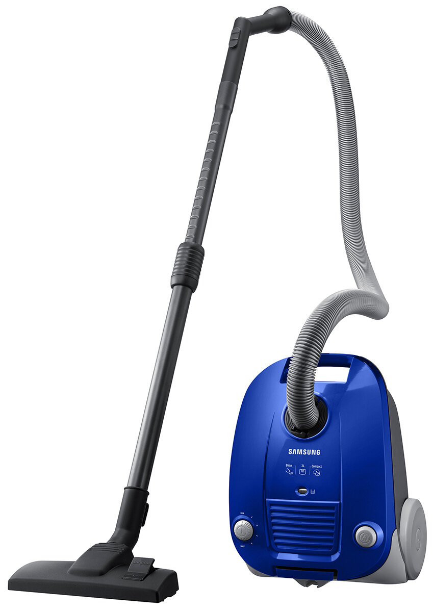 Напольный пылесос Samsung VCC4140V3A, синий, мощность 320Вт.