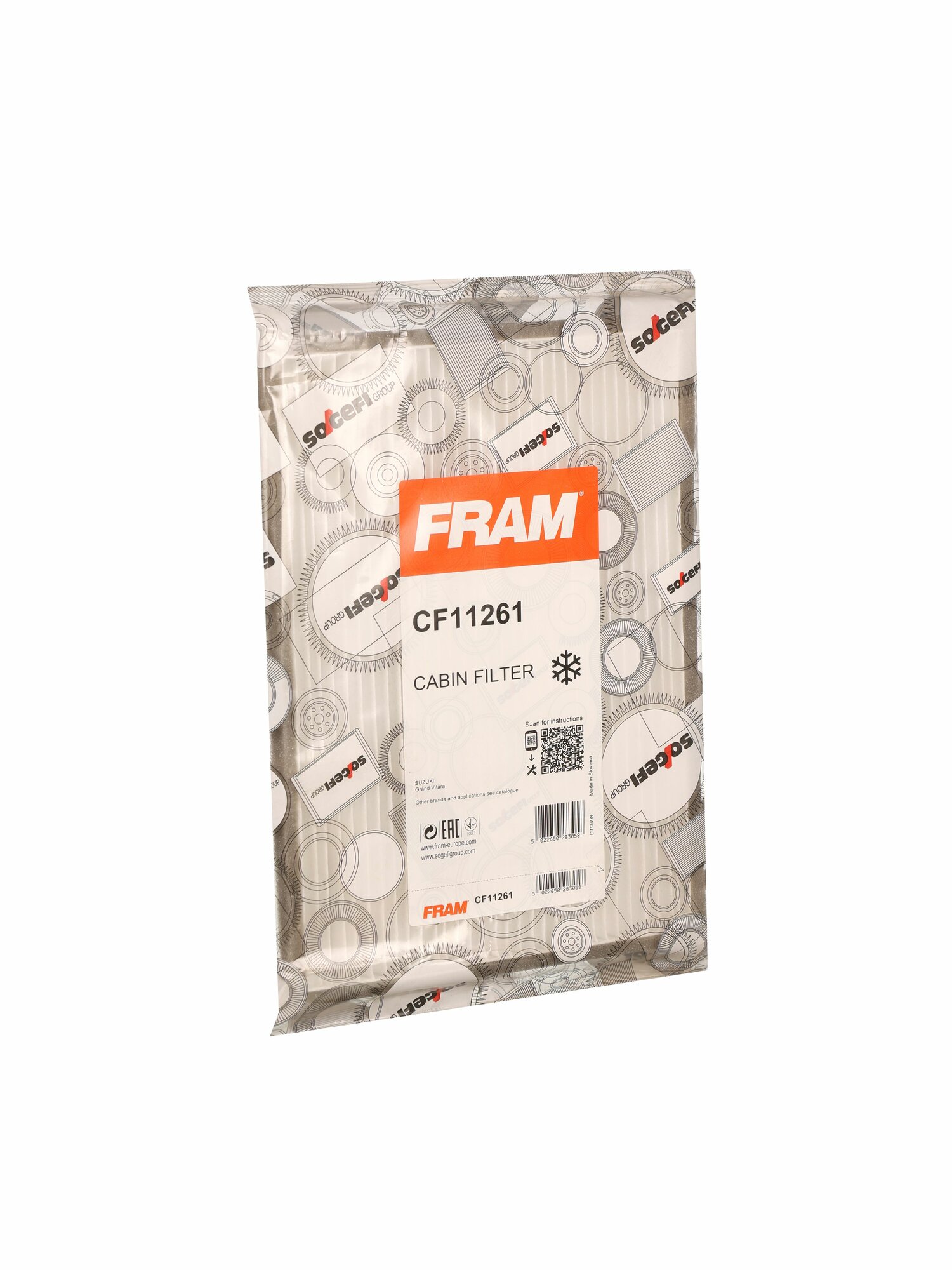 Фильтр воздушный салона FRAM (CF11261) — фото 1