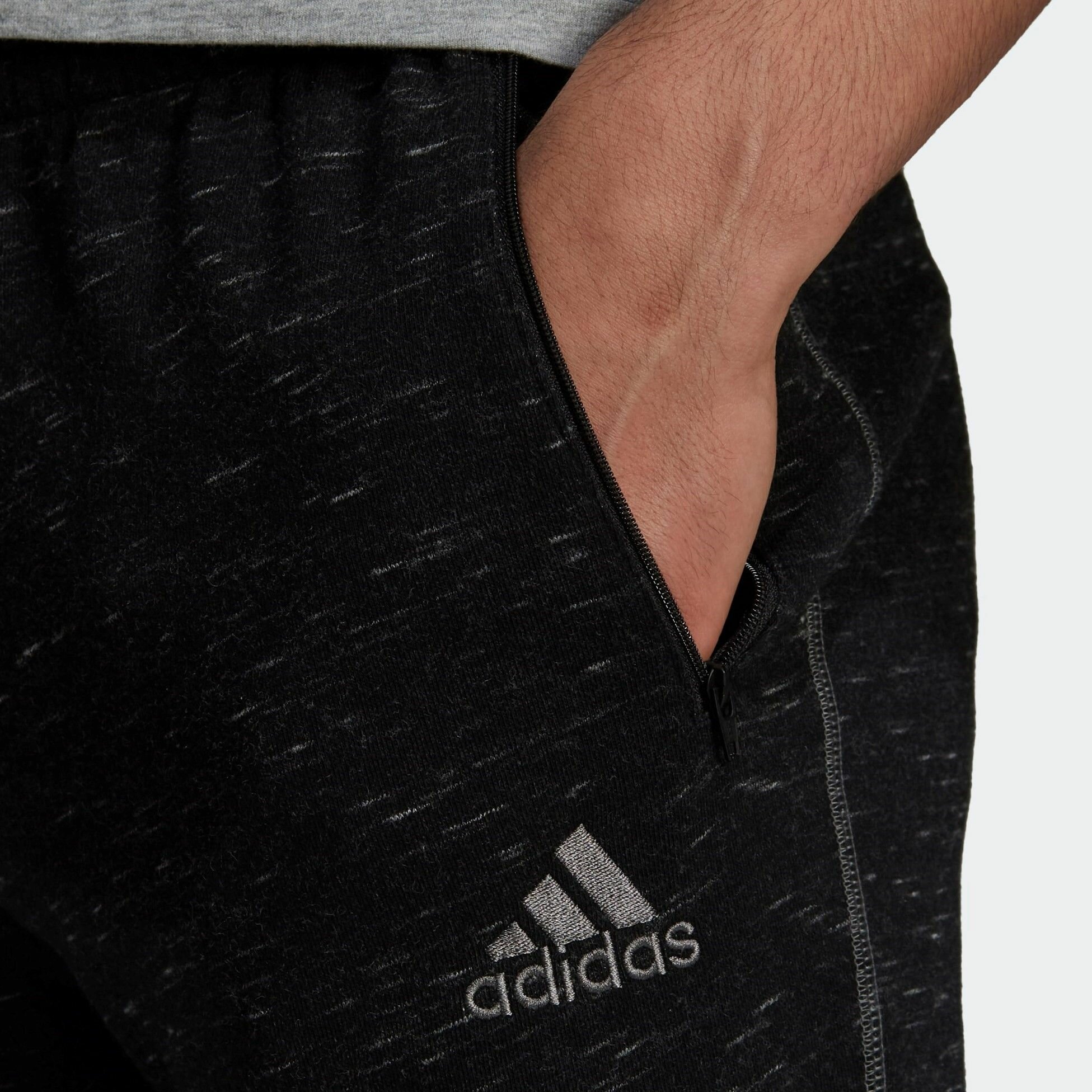 Брюки спортивные adidas, размер S, темно-серый меланж — фото 1