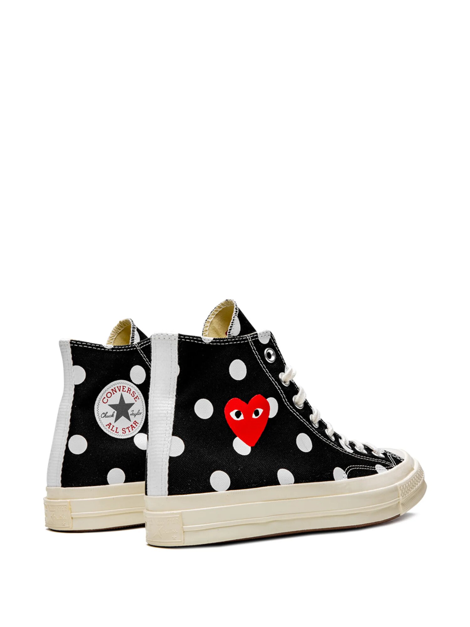 Кроссовки Comme des Garcons PLAY x Comme des Garcons Play Chuck 70 High, размер 8 US, чёрный — фото 1