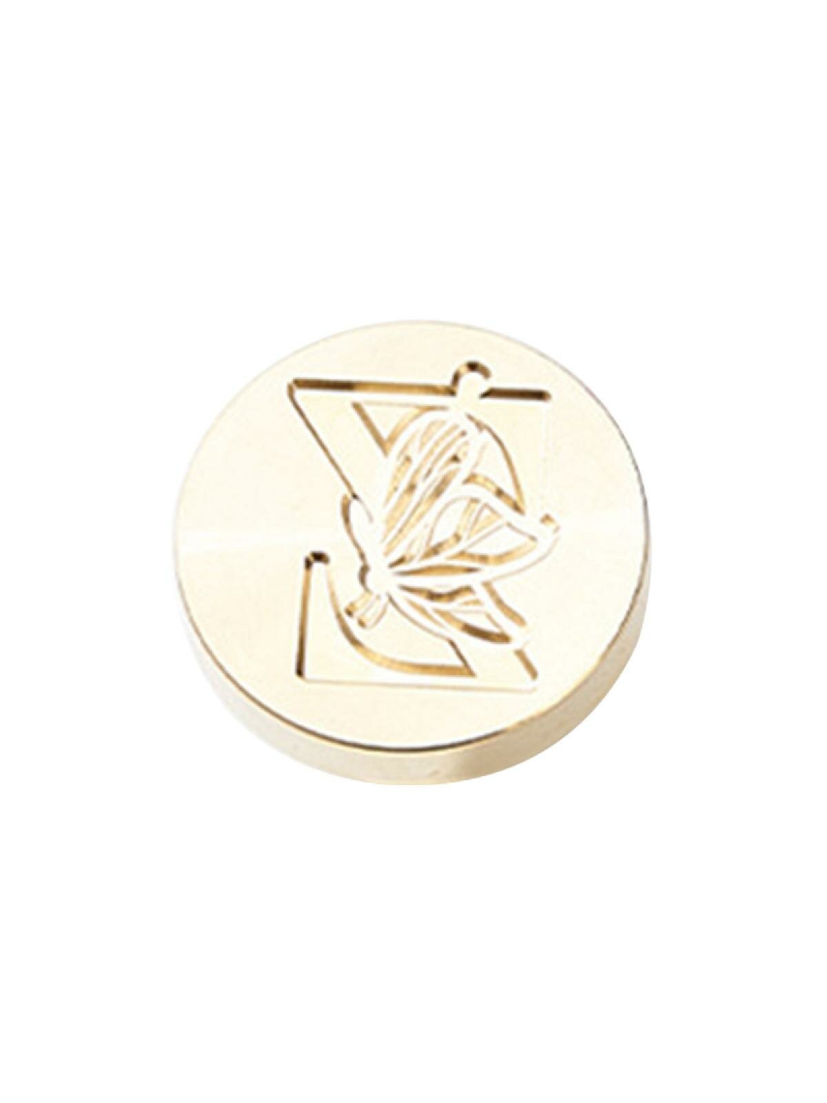 Головка восковой печати с рисунком бабочки