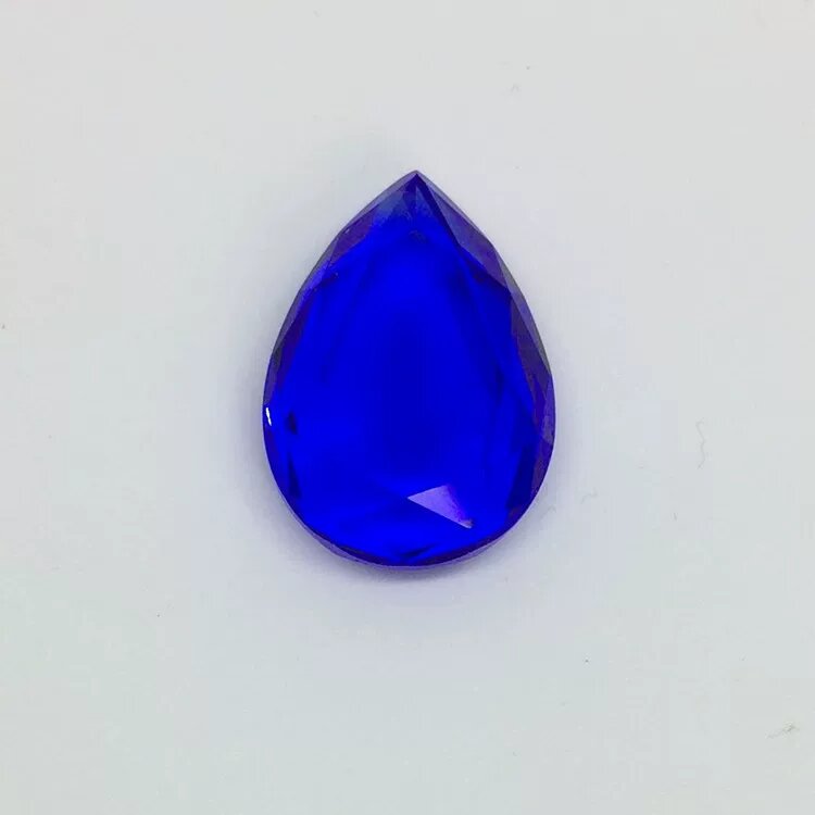 Кристаллическая стеклянная подвеска в форме капли, 2.5 см, синий цвет (deep blue) для награды детям, имитация