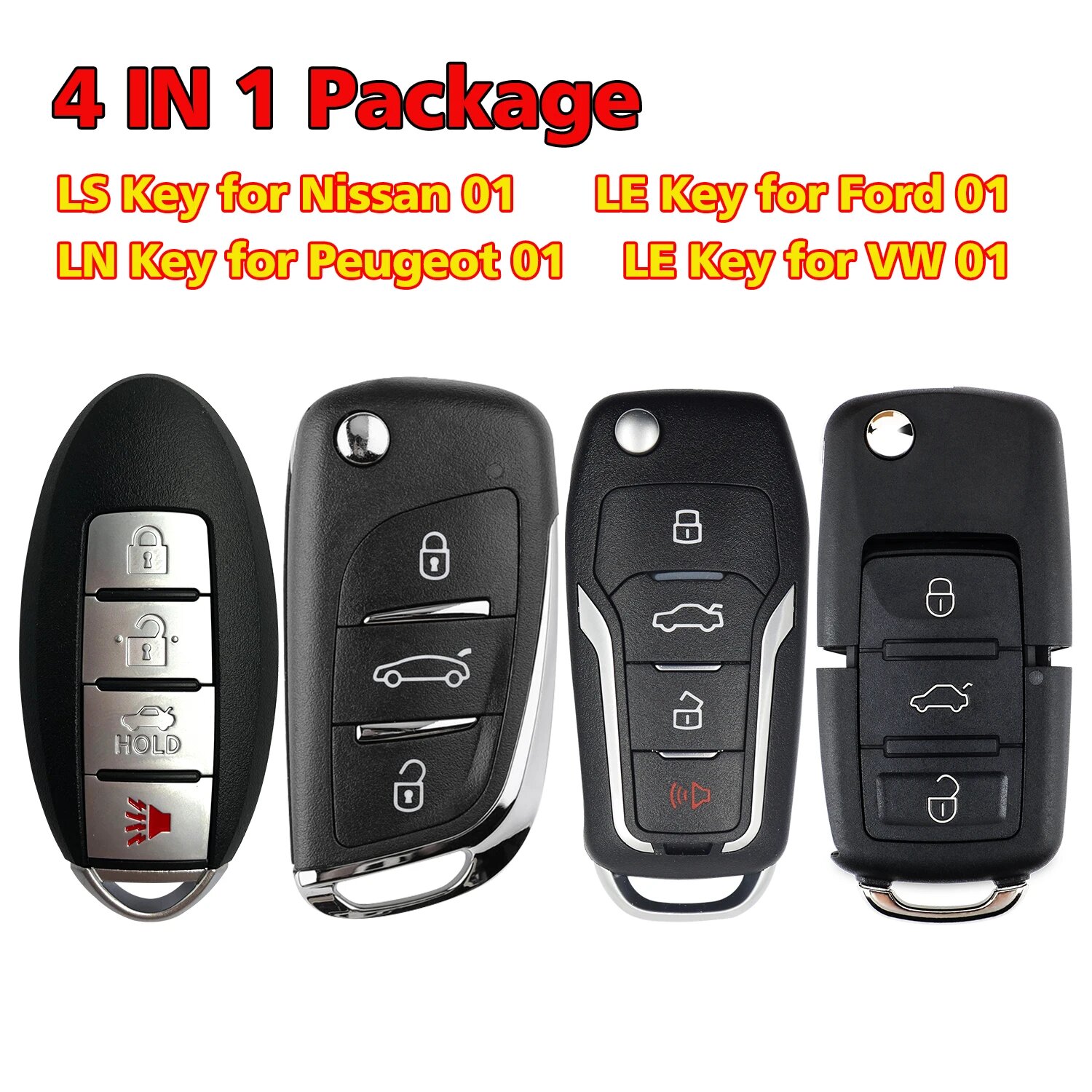 LAUNCH Keys LS4 Для Nissan LN3 для Peogeut LE3 Для VW LE4 Для Ford работает для X431 KEY PROGRAMMER TYPE 1