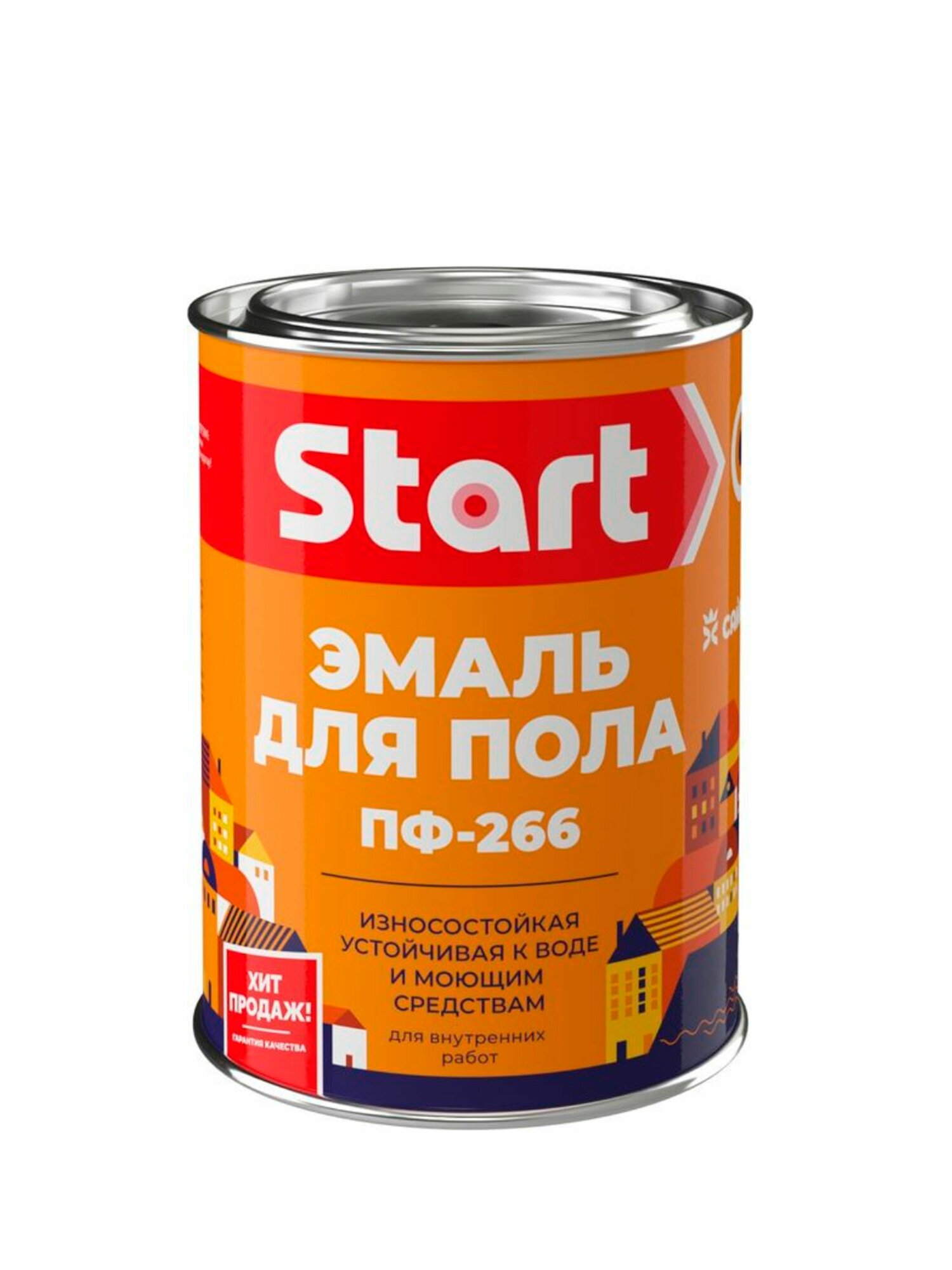 Старт эмаль ПФ-266, желто-коричневый, 0,8 кг