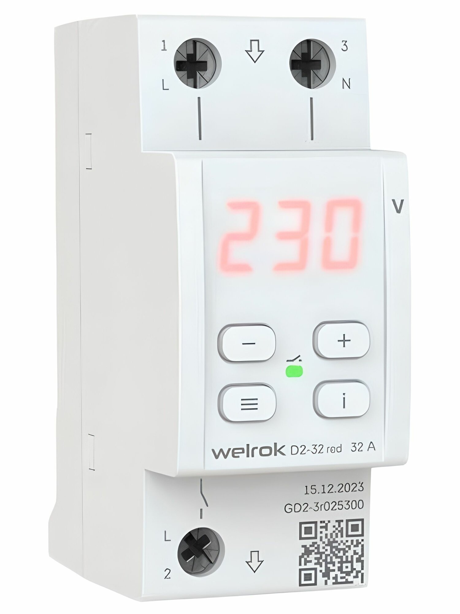 Реле напряжения D2-32 red 32 А 4660251140120 WELROK