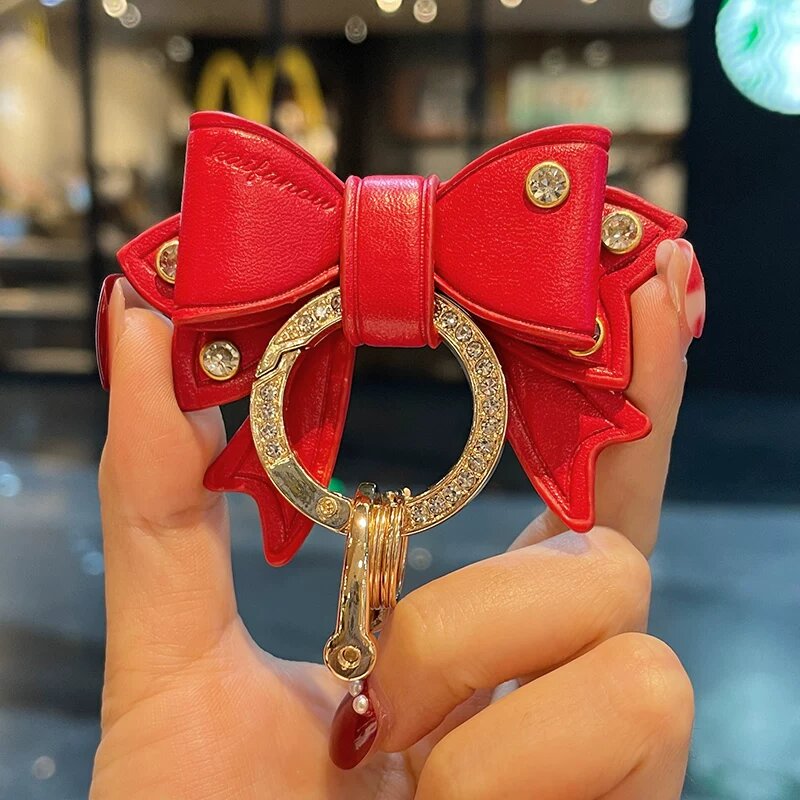 Новый брелок для ключей для женщин, элитный брелок-бантик, персонализированный брелок для ключей, подвеска-брелок с