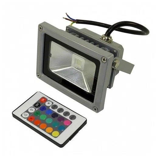 Прожектор светодиодный 50W RGB три цвета, с пультом, отличное новогоднее освещение ЛОТ 2 шт