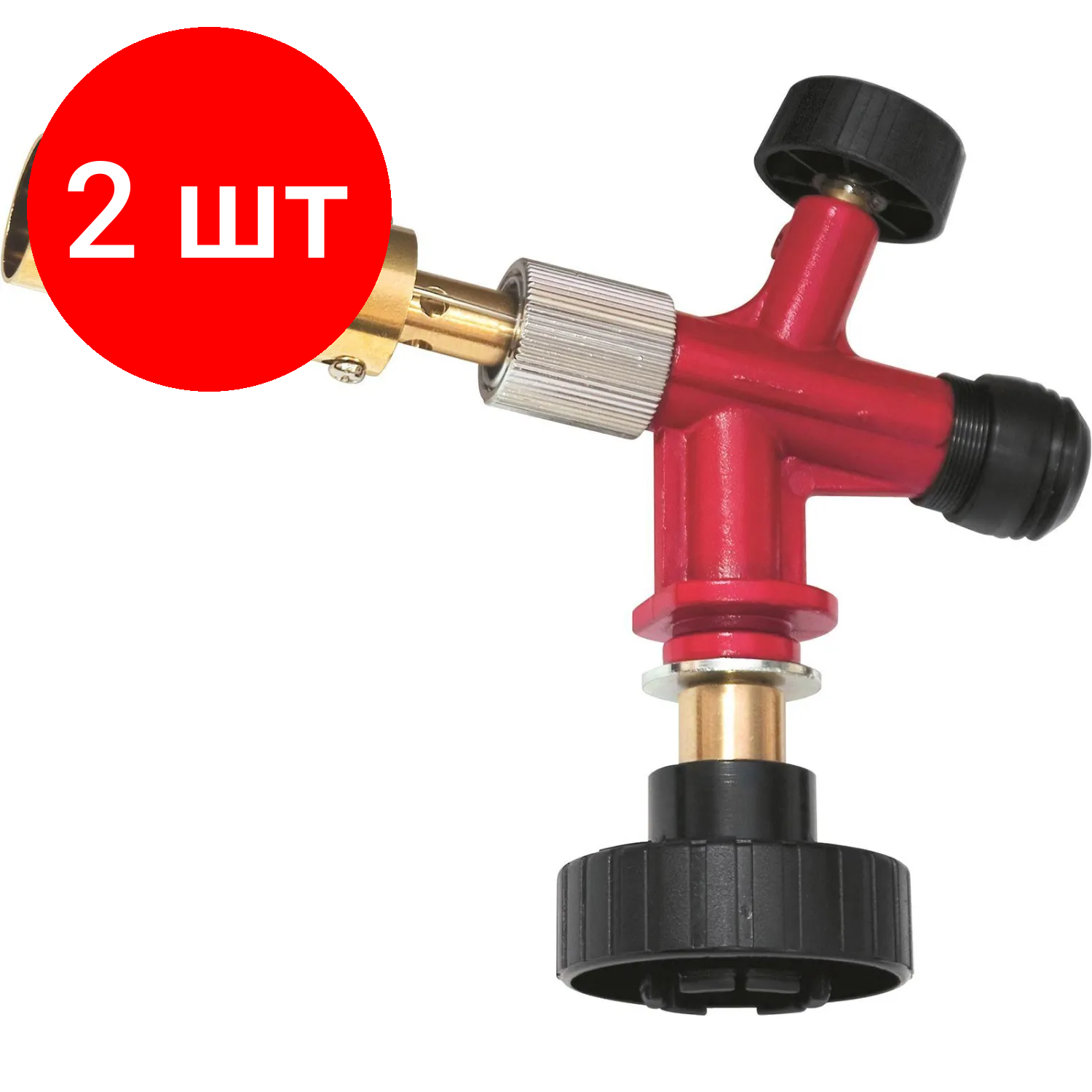 Комплект 2 штук, Горелка газовая MATRIX Профессионал, на газовый баллон, пьезоподжиг (91426)
