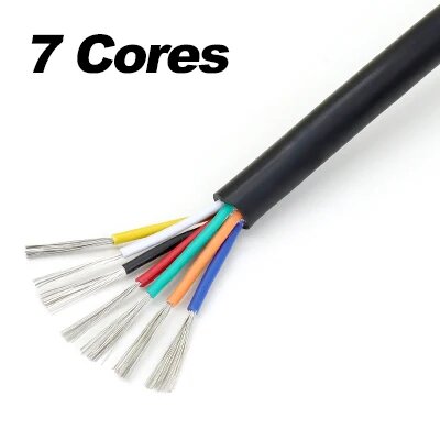 Провод UL2464 2-10 жил черный/белый 24AWG, 7 Cores, 1 meter