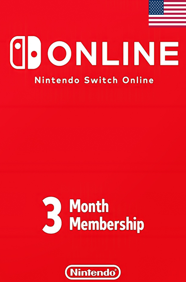 Карта пополнения Nintendo Switch Online подписка на 3 месяца (USA), электронный ключ