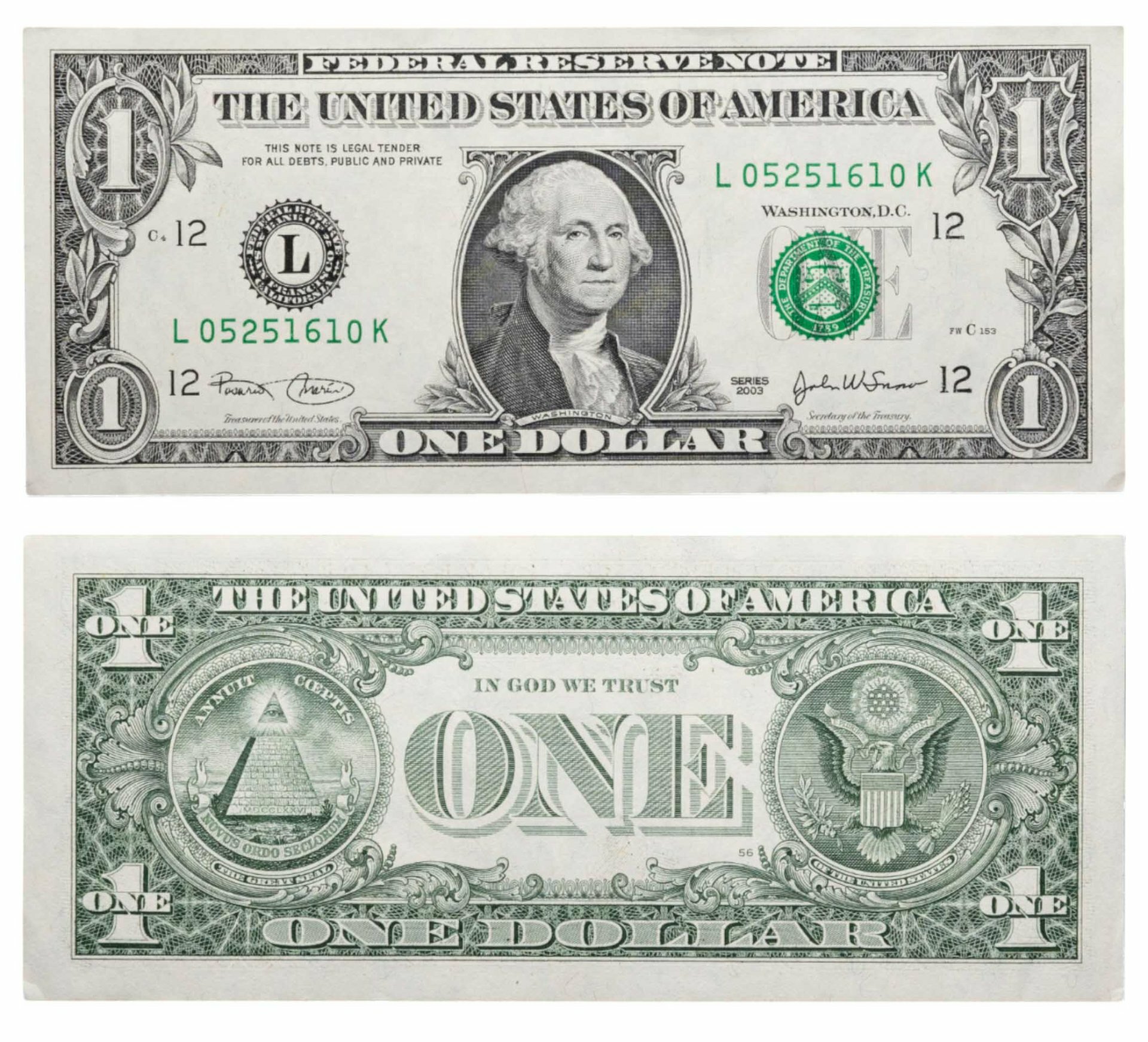 США 1 доллар 2003 Pick 515a L - San Francisco CA