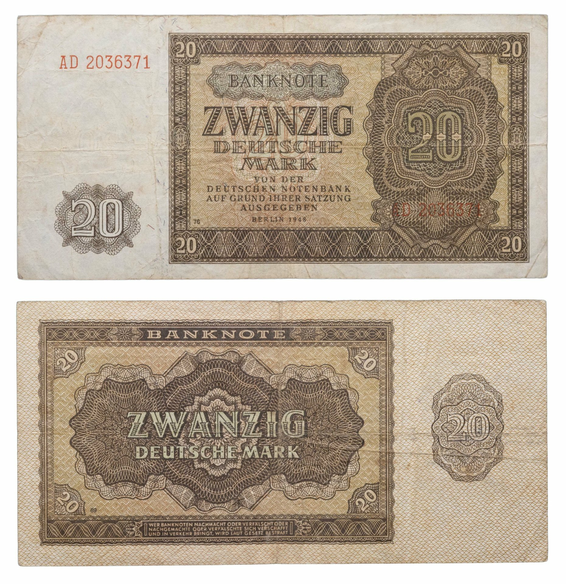 Германия 20 марок 1948