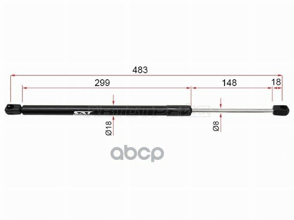 Амортизатор крышки багажника Audi A5 07-16 / S5 07-17 (Справа=Слева) Sat арт. ST-8T8827552