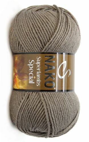 Пряжа Nako Superlambs special 5225 (5 мотков по 100г/200м) темно-бежевый