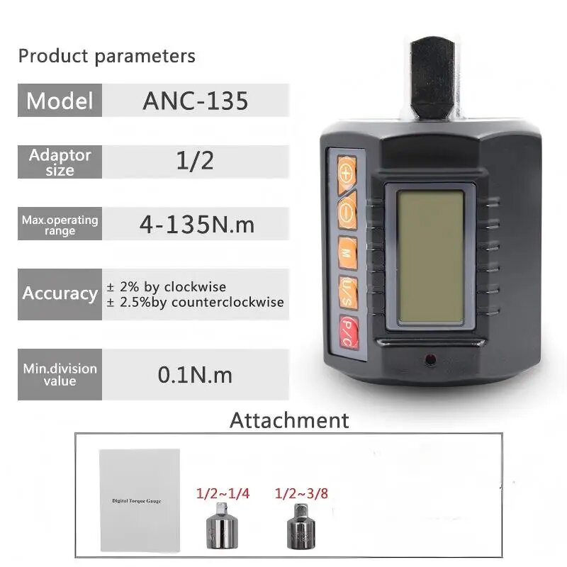 Регулируемый измеритель крутящего момента Aliyiqi ANC-30 ANC-135 grey