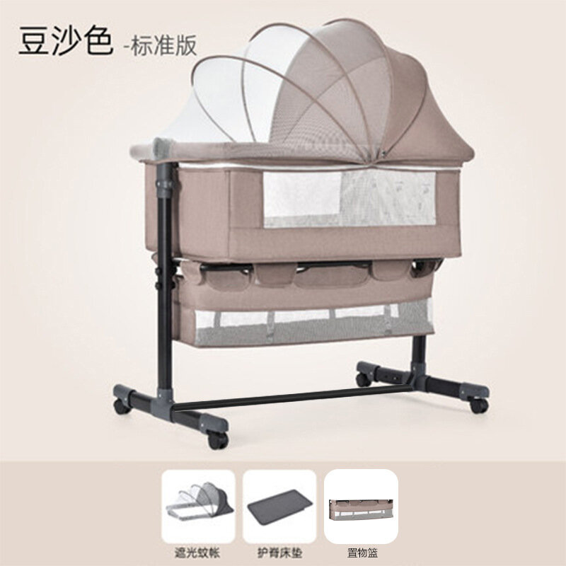Детская кроватка, кроватка для новорожденных, крепится к взрослой кровати, детская кроватка-качалка, детская кроватка, колыбель, многофункциональная, мобильная, складная.