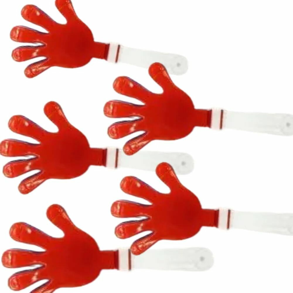 Набор болельщика - Устройство для аплодисментов - ладошки, 28 см, 5 шт триколор