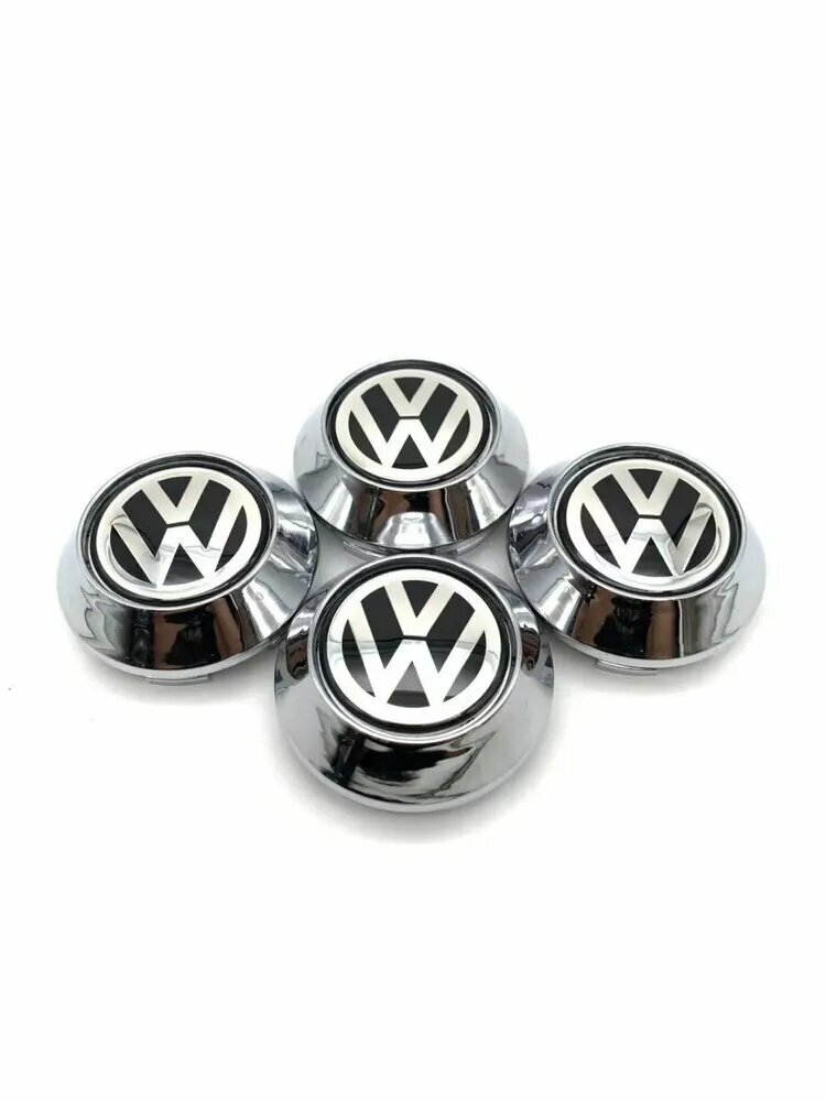 Колпачок на ступицу литого диска на автомобили Volkswagen / фольксваген, размер 60/55 мм, комплект 4 штуки.