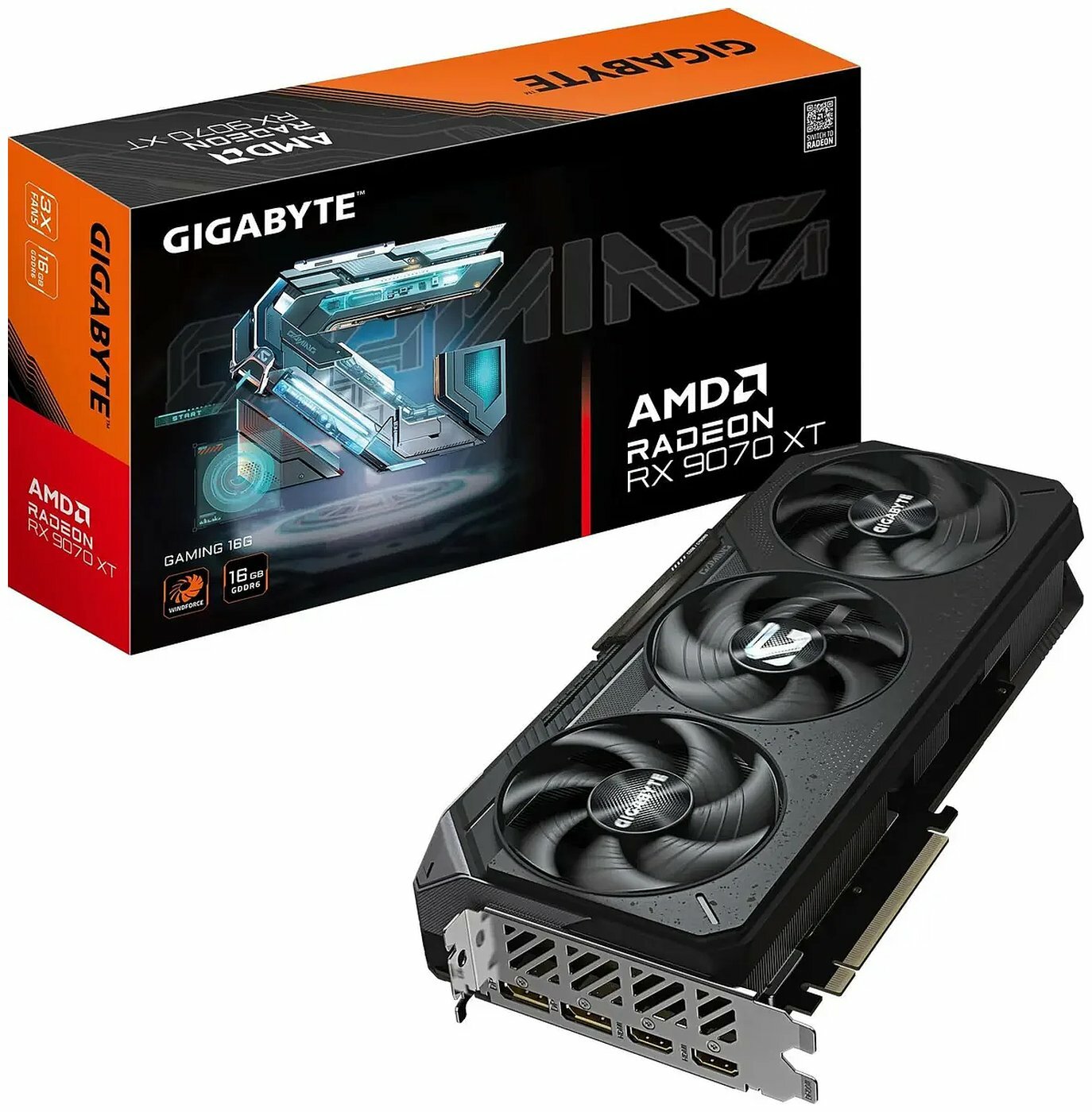 Видеокарта Gigabyte Radeon RX 9070 XT GAMING 16GB (GV-R9070XTGAMING-16GD)