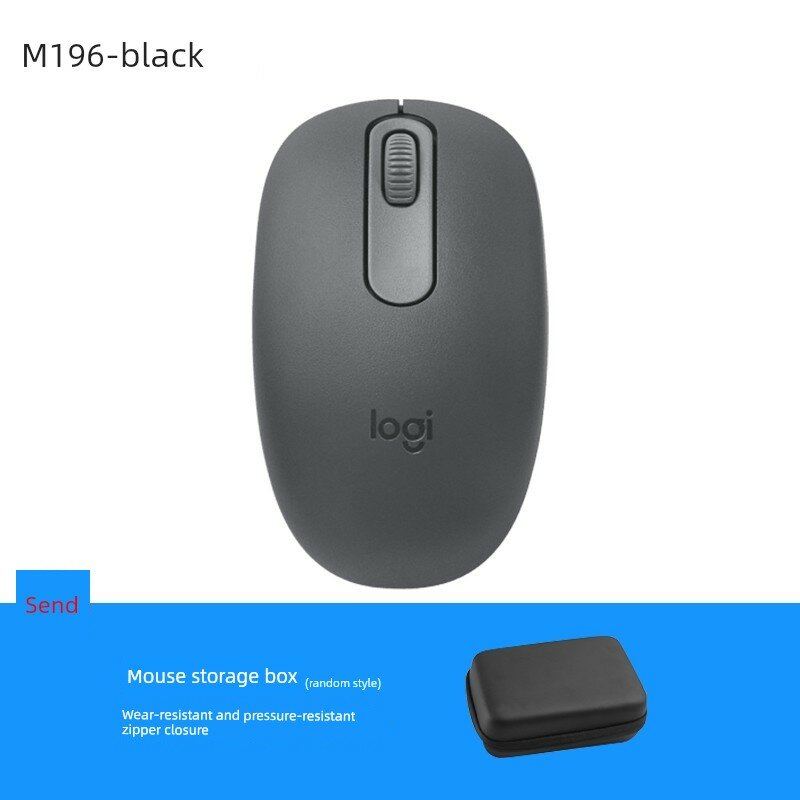 Беспроводная Bluetooth-мышь Logitech M196 для офиса и дома, портативная, для компьютеров, ноутбуков, планшетов и
