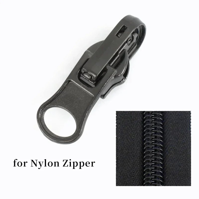 Металлические двусторонние бегунки для молний Meetee Черный, No5, GunBlack-ForNylon, 20Pcs