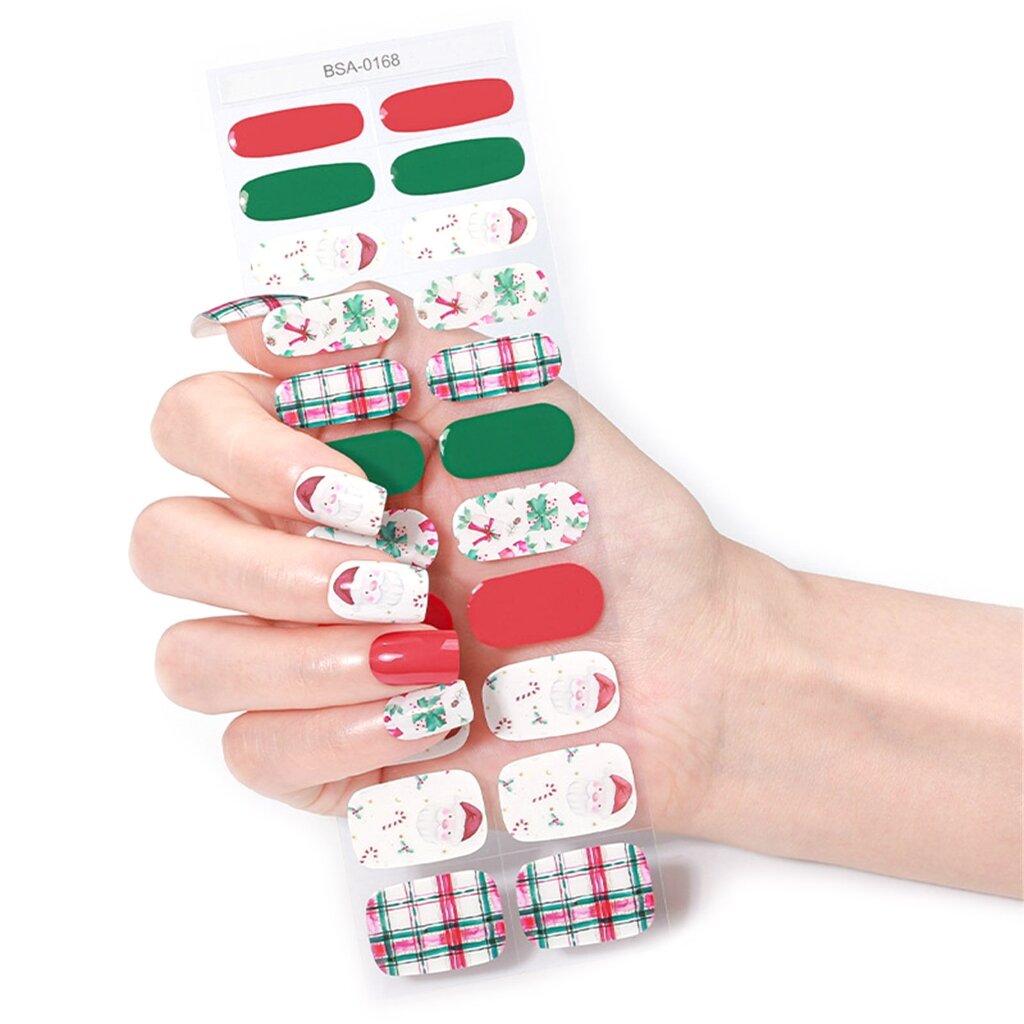 Наклейка для ногтей с пленкой для френча на 22 пальца, полностью отвержденная пленкой для лака-68