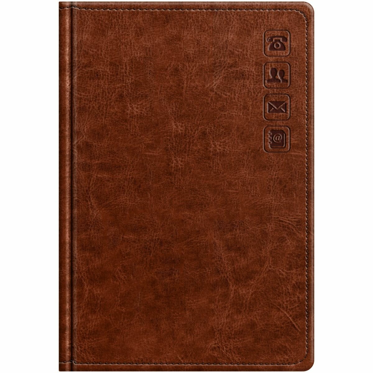 2 шт. Телефонная книга А5, 80л, кожзам, BG "Nebraska. Brown", с вырубкой
