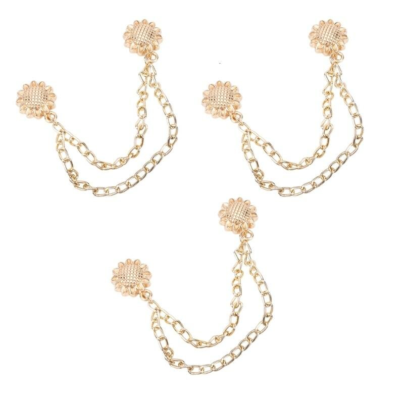 Магнитные клипсы для одежды, 3 шт, Золото