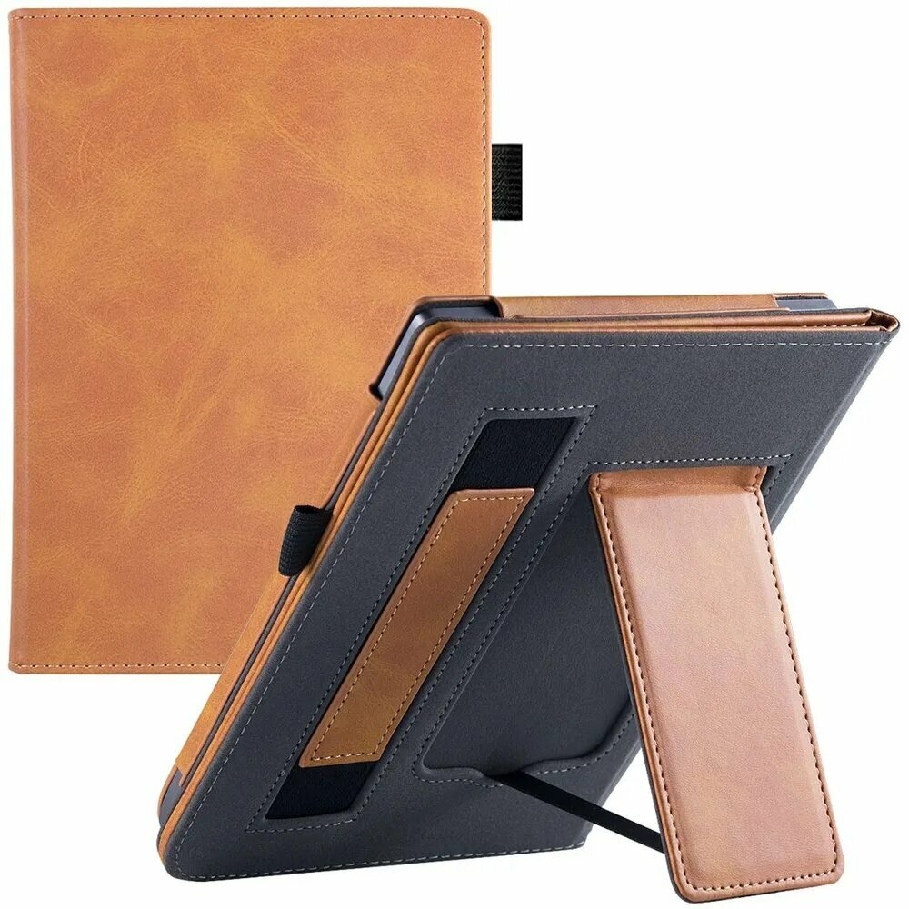 BOZHUORUI Чехол-подставка для Pocketbook 740 Inkpad 3 Pro/ Inkpad Color e-Reader, легкий чехол из искусственной кожи с ремешком для рук и автоматическим сном/пробуждением