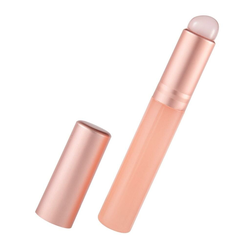 Силиконовая кисть для губ с колпачком, Розовый