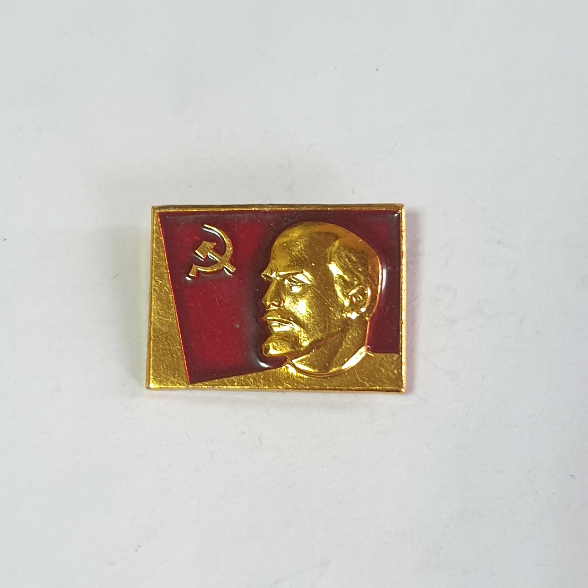 Значок СССР, Ленин и серп с молотом на красном фоне, памятный аксессуар, советский, винтажный.