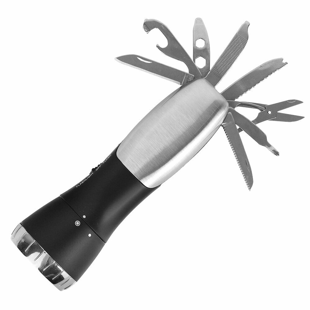 Многоцелевой открытый швейцарский армейский нож инструмент освещения Предупреждение вспышка фонарик источник