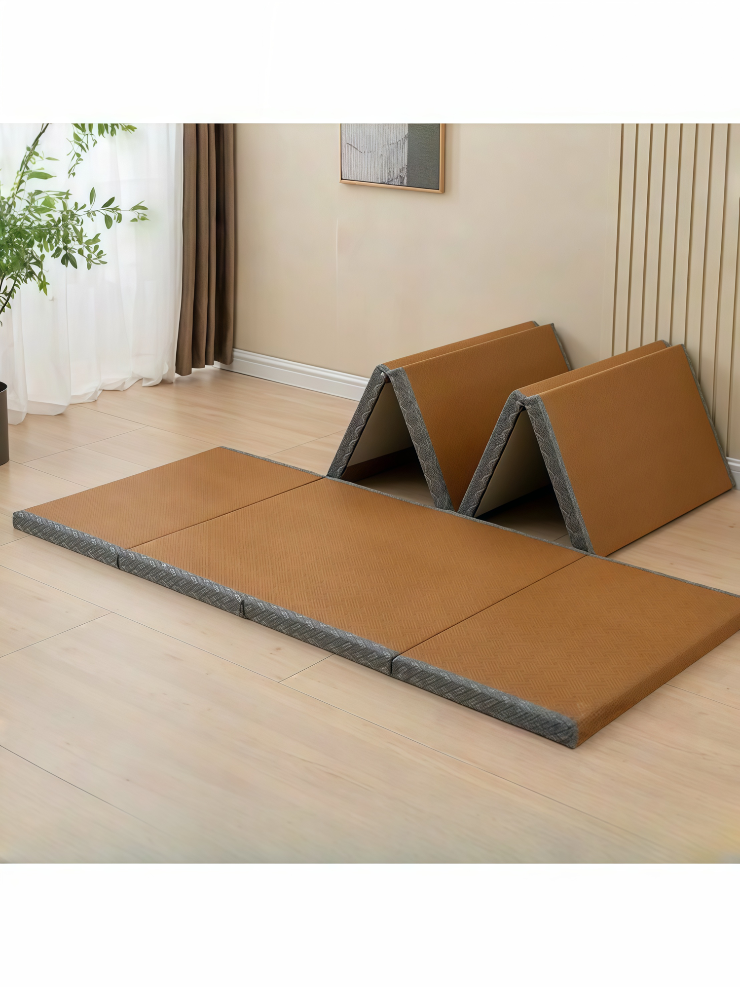 Ротанговый коврик "Татами", складной, японский, прямоугольный, 0,9 x 2 метра