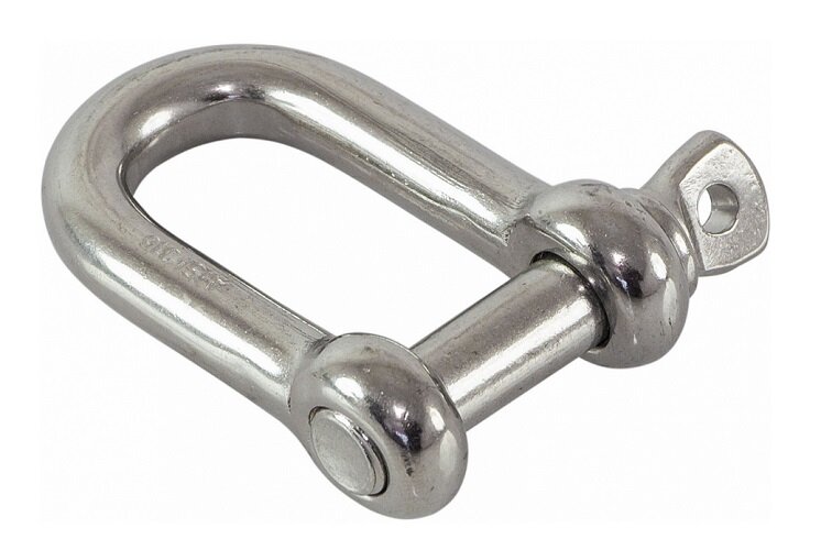 Скоба такелажная Крепдил тип СА, диаметр 10 мм, оцинкованная, упаковка 2 шт