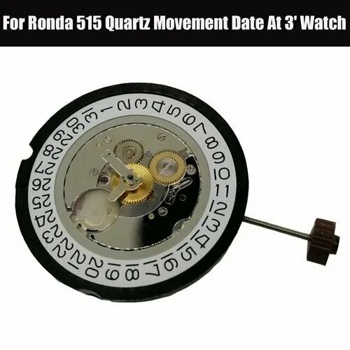 Механизм часов Ronda 515 кварцевый механизм дата на 3', Запасные части для часов