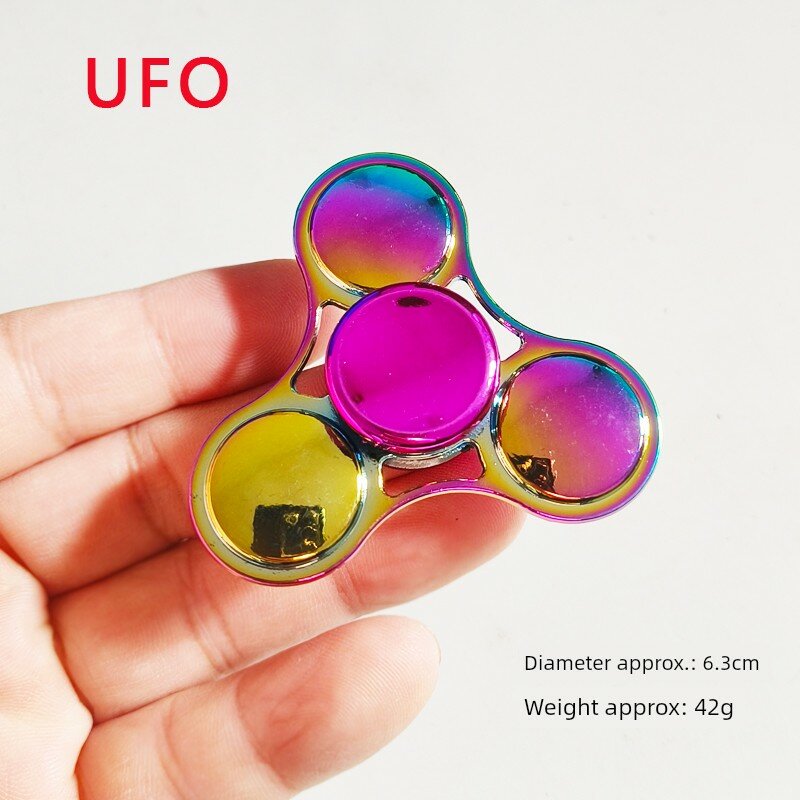 Металлический UFO-вращающийся игрушка для детей, смягчение стресса, ручной гироскоп с плавным вращением