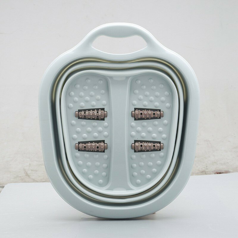 Ведро для ванночки для ног, складное, массажная ванночка для ног с роликами, пластиковое, портативное, складного типа