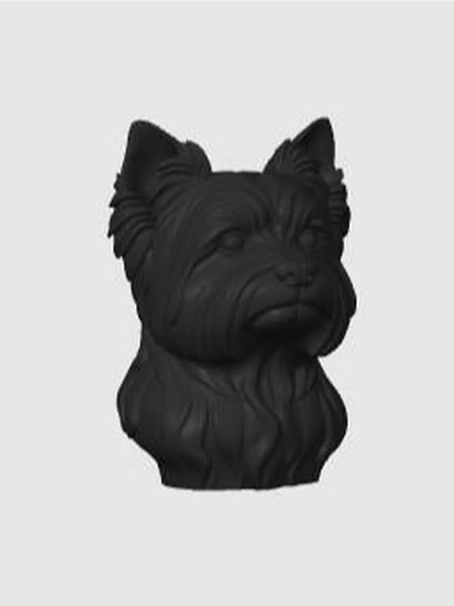 Статуэтка собаки-йоркширский терьер (10см, черный)