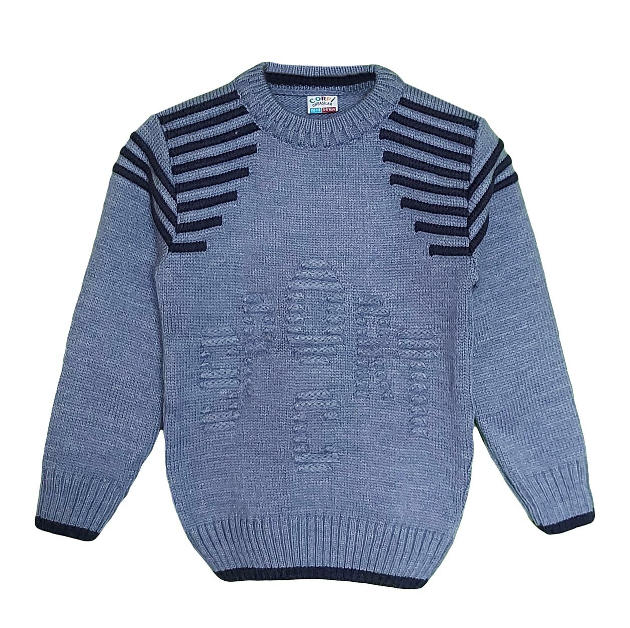 Джемпер  Вязаный джемпер с локтевыми нашивками для мальчиков